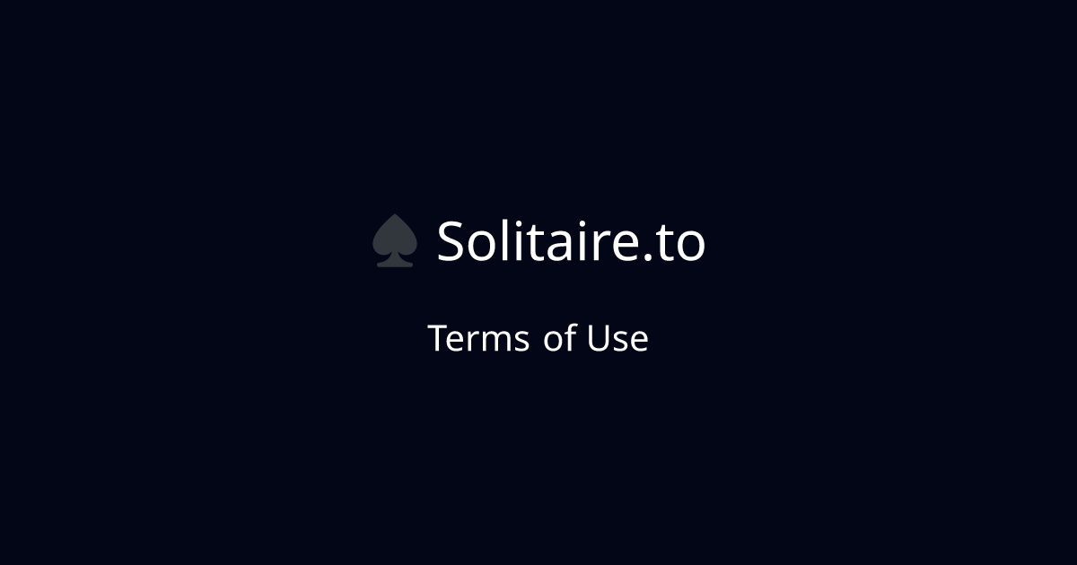 Terms of Use | Solitaire.to